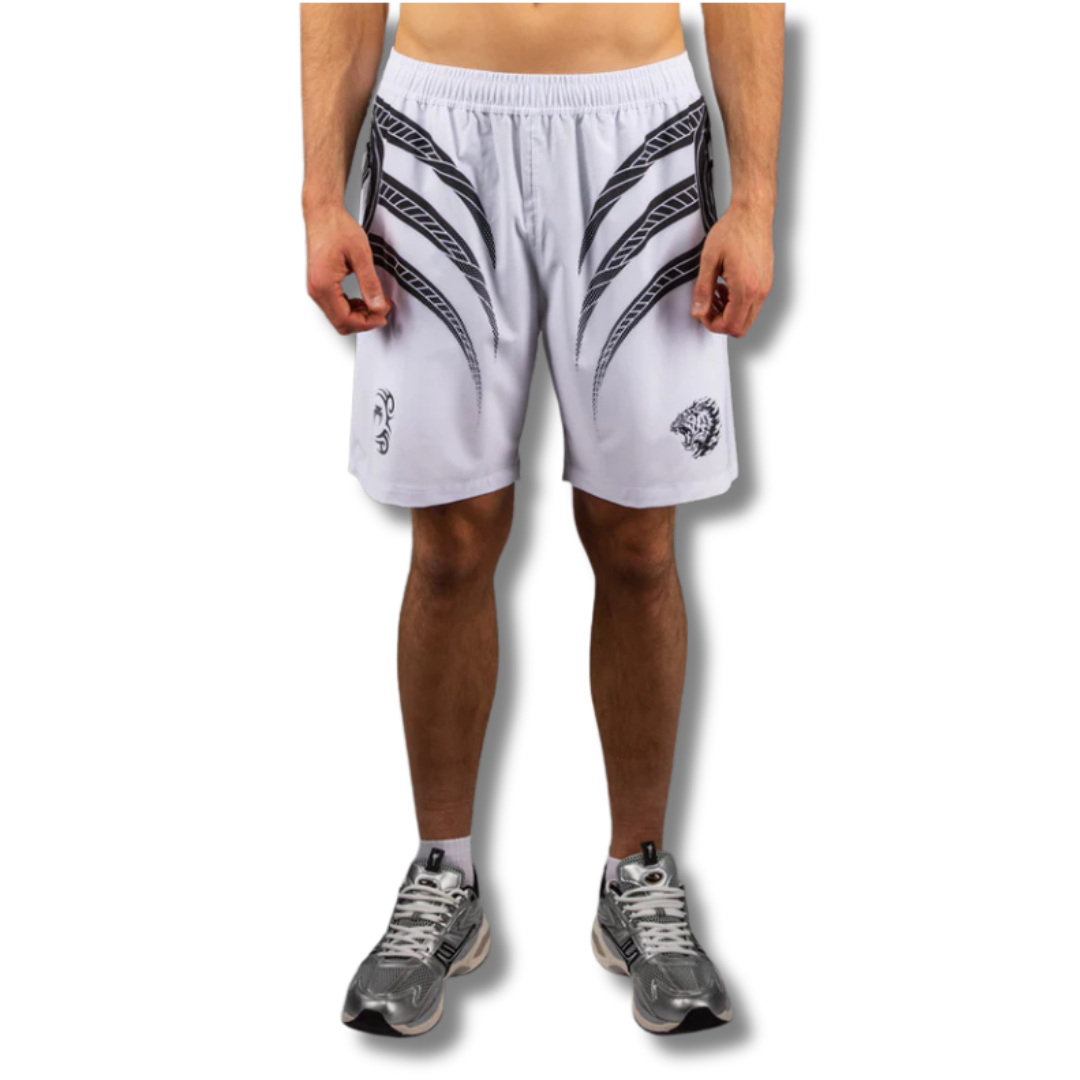 Venum x Mike Tyson Tiger Training Shorts - Deep Black/Intense Red